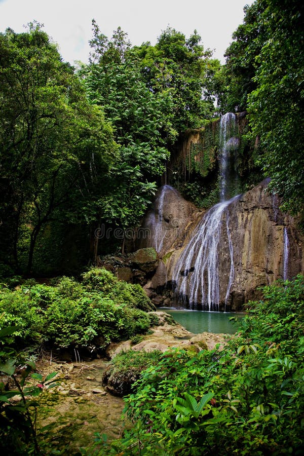 Small Waterfall, Bohol Island, Philippines Stock Image - Image of ...