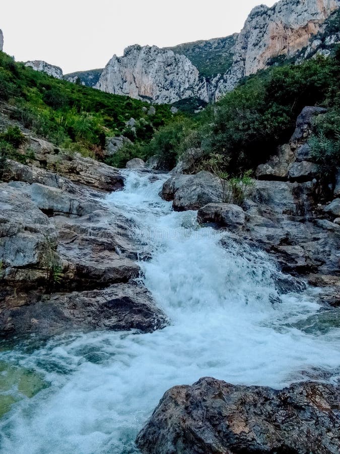 Small waterfall stock photo. Image of rainstorm, country - 264081928