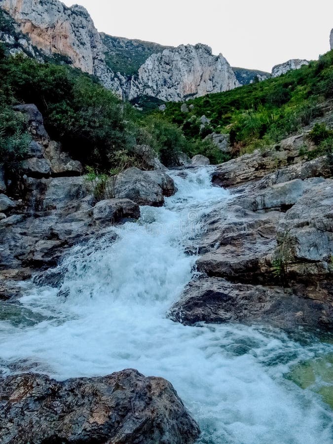 Small waterfall stock image. Image of chute, morocco - 265532759
