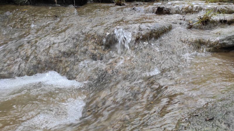 Small Waterfall that Came from the Rain in the Mountain Stock Image ...