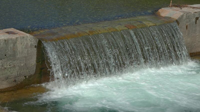 Small Waterfall Canal stock footage. Video of nature - 369986836