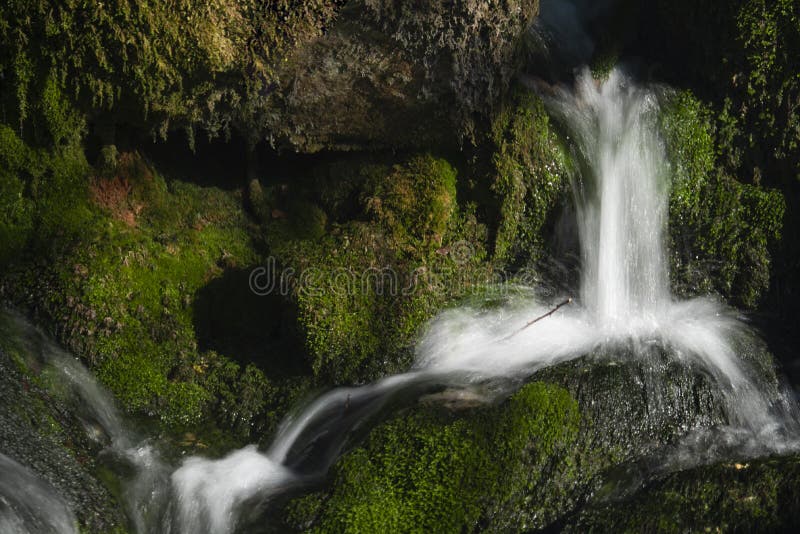 Small waterfall stock image. Image of rock, fall, landscape - 245661975