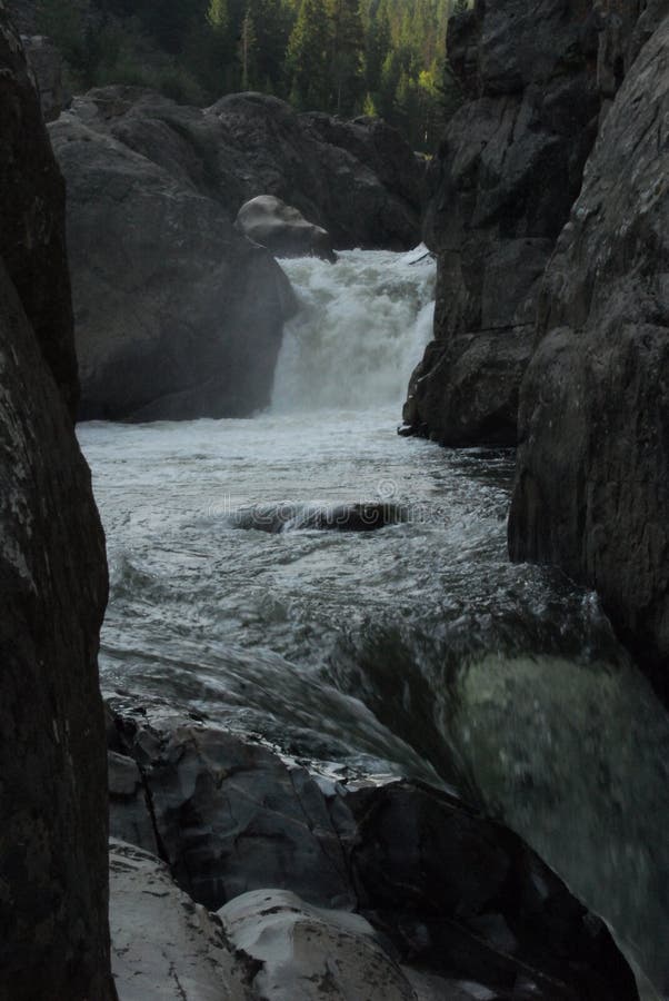 Small waterfall close up stock photo. Image of rocks - 137320916
