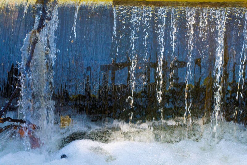 Small waterfall close up stock photo. Image of foaming - 273161284