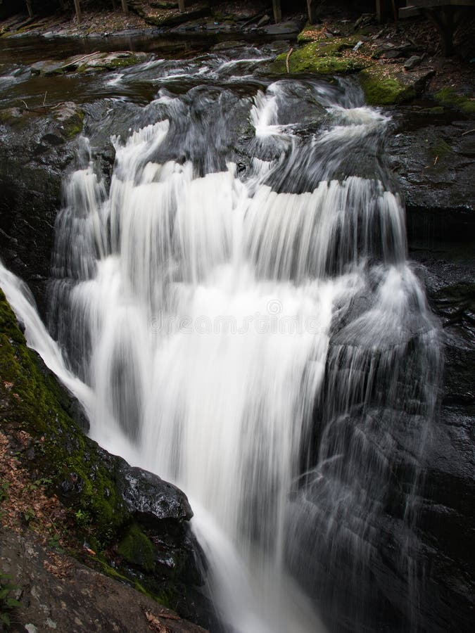 Small Waterfall Downstream from Bushkill Falls, Pennsylvania Stock ...