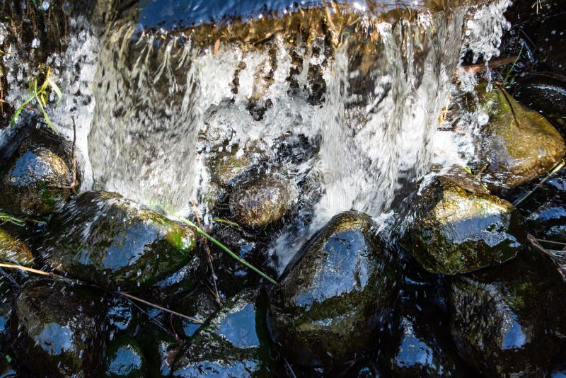 Small waterfall stock image. Image of beautiful, stone - 93766611
