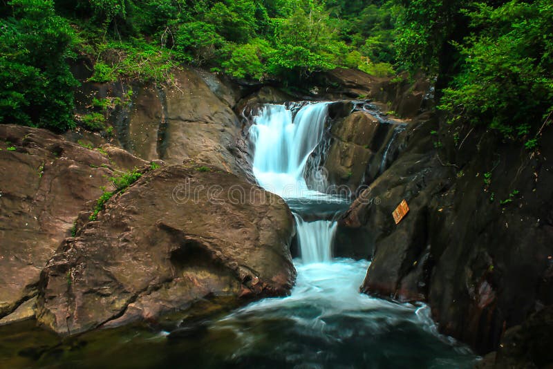A Small Waterfall in Nature. Stock Photo - Image of nature, beautiful ...