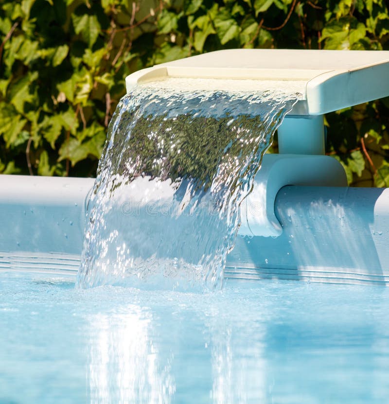 A Small Waterfall is Flowing into a Pool Stock Photo - Image of clean ...