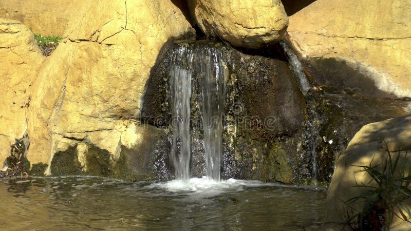 A Small Waterfall Flows in a River Stock Image - Image of outdoor, flow ...