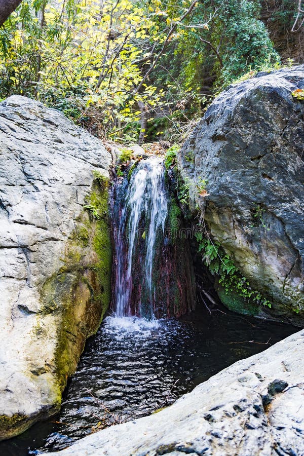 Small Waterfall in the Gorge of Richtis at Winter, Crete, Greece. Stock ...