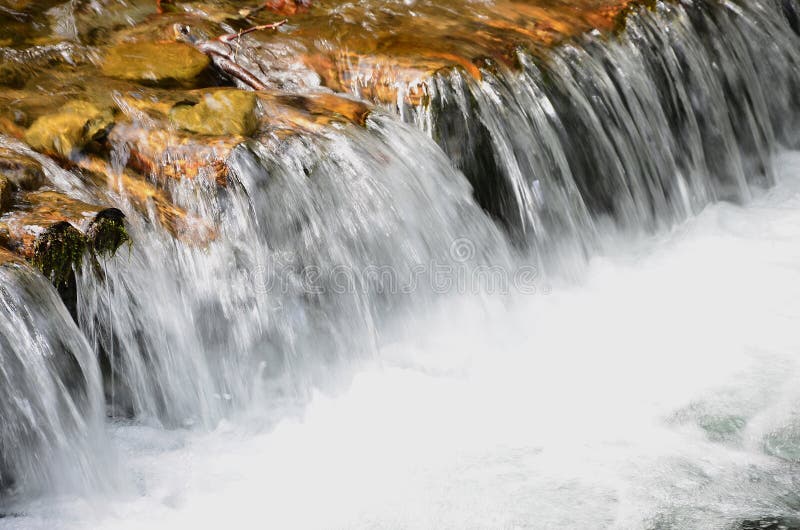 A Small Waterfall. the Height Difference of the Water Flow in the River ...