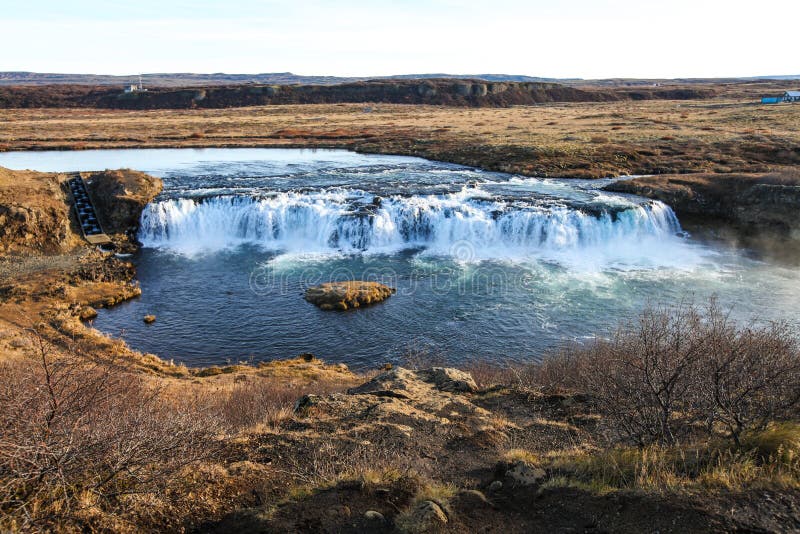 Small waterfall in Iceland stock image. Image of famous - 73553065