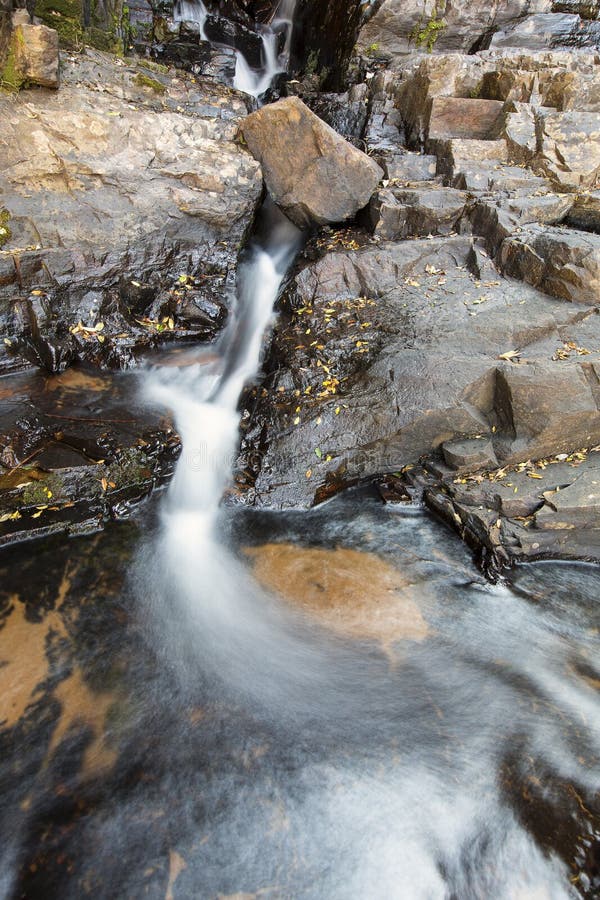 Small Waterfall Landscape with Long Exposure in River Stock Image ...