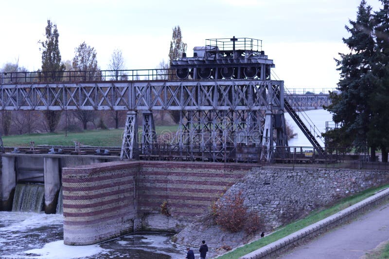 A Small Waterfall on the Locks Stock Photo - Image of reservoir, ruins ...