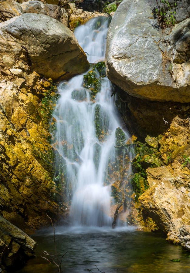 Small Waterfall On Mountain Brook Stock Image - Image of scenic ...