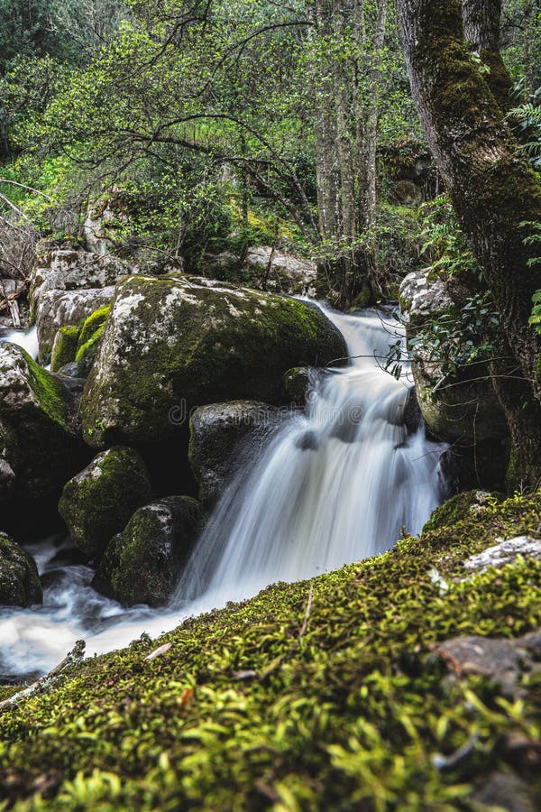 Small waterfall stock image. Image of rock, outdoor - 275746499