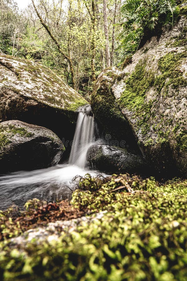Small waterfall stock image. Image of mountain, flowing - 275746519