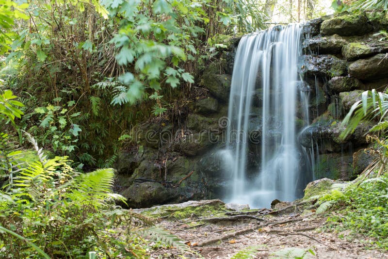 Waterfall Pouring from Stream in Desert Stock Photo - Image of road ...