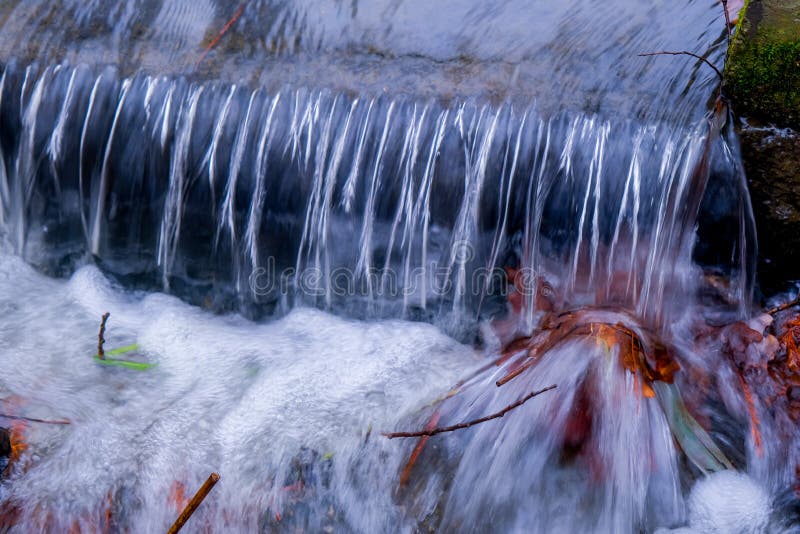 A Small Waterfall on the River Stock Photo - Image of creek, green ...