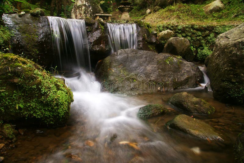 Parang Ijo Waterfall, Karanganyar, Indonesia Stock Photo - Image of ...