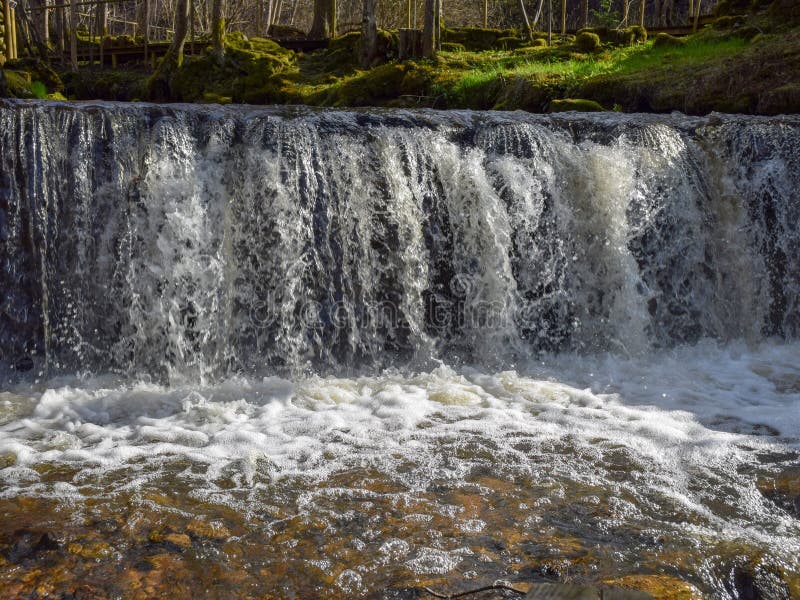 A Small Waterfall on a Small River Stock Photo - Image of suitable ...