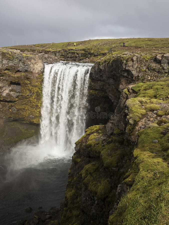 A Small Waterfall on the River Skoga Stock Image - Image of scandinavia ...