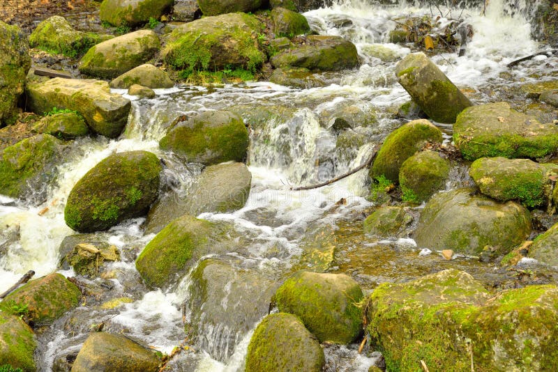 Small waterfall on river. stock image. Image of slavianka - 70796931