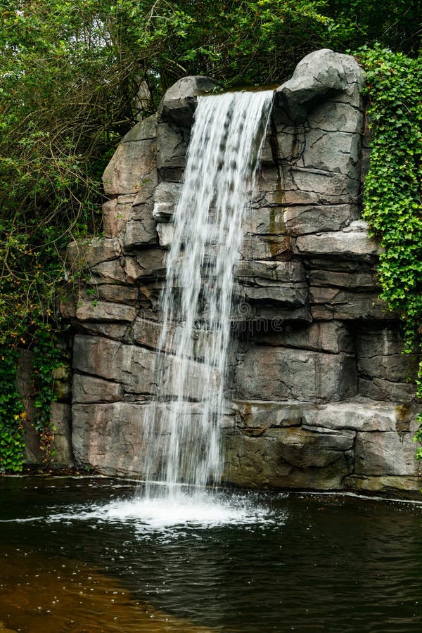 Small Waterfall on the Rock Somewhere in Belgium Stock Image - Image of ...