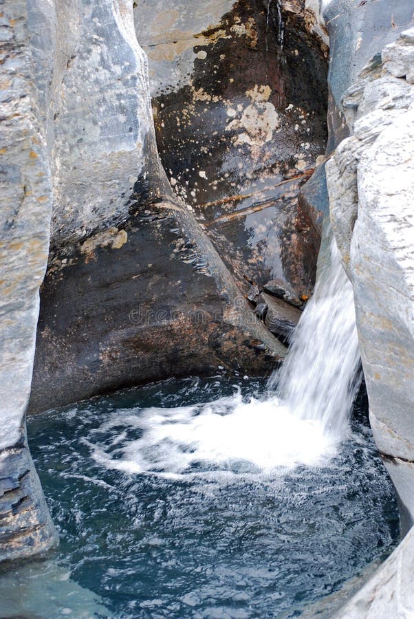 Small waterfall in rocks stock photo. Image of formation - 6564388