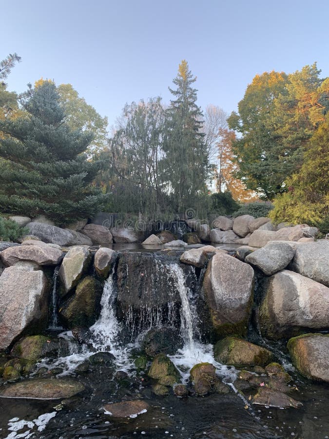 Small Waterfall in the Rocks Stock Photo - Image of glare, waterfall ...