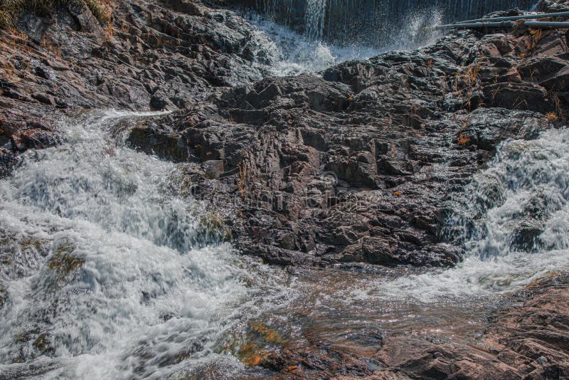 Big waterfall with steam stock photo. Image of beautiful - 33091228