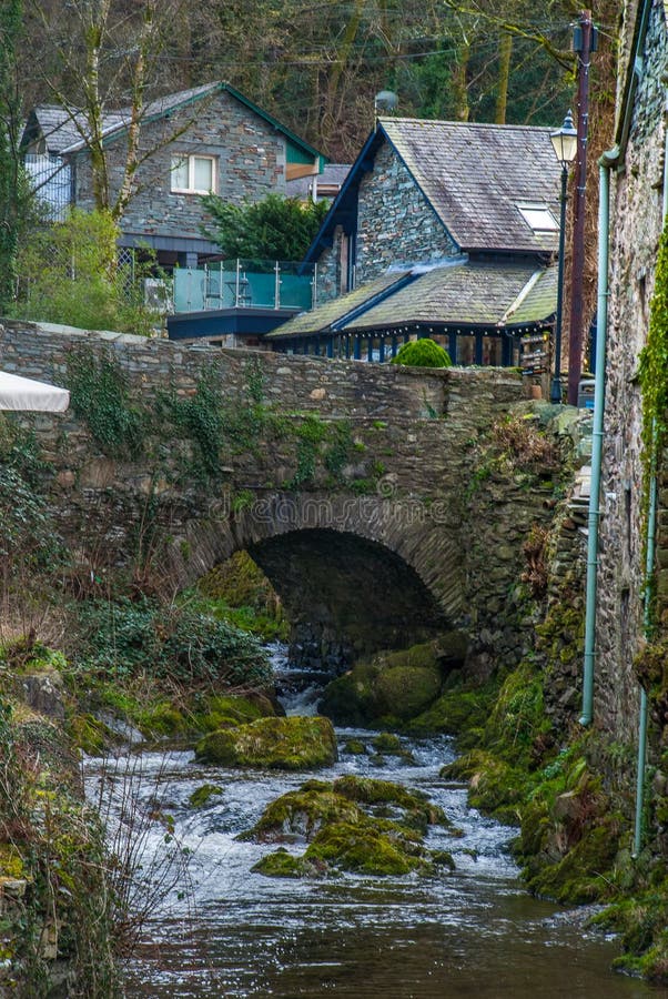 Small Waterfall Under the Stone Bridge Stock Photo - Image of beauty ...