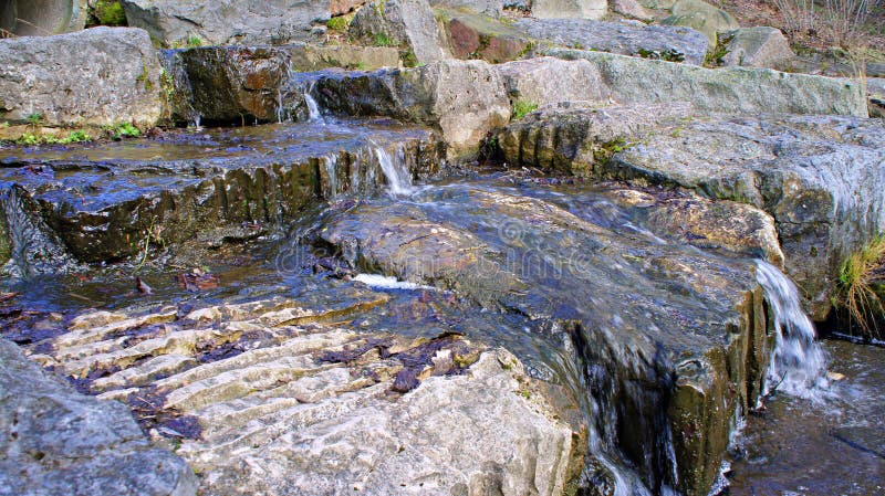 Small Waterfall Sewage stock image. Image of blue, overflow - 109566775