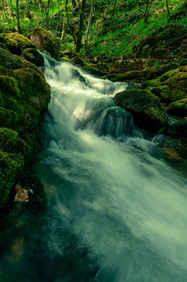 Small Waterfalls on the Bigar River Stock Image - Image of scenery ...
