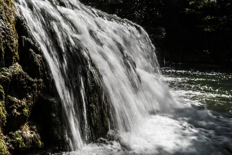 Small waterfalls stock image. Image of forest, flowing - 75481443