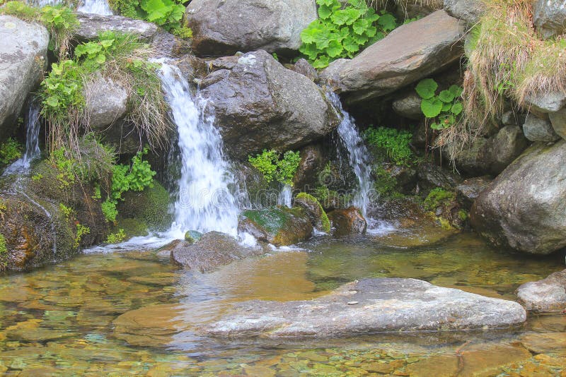 Small Waterfalls in the Stream Stock Photo - Image of nature, river ...