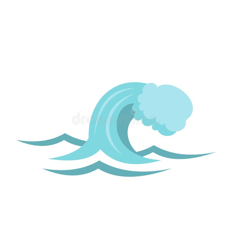 Small Sea Wave Icon, Simple Style Stock Vector - Illustration of ...
