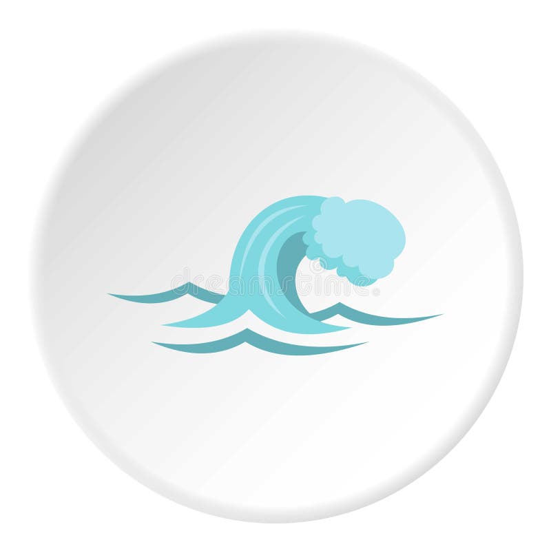 Small wave icon circle stock vector. Illustration of drop - 108597777
