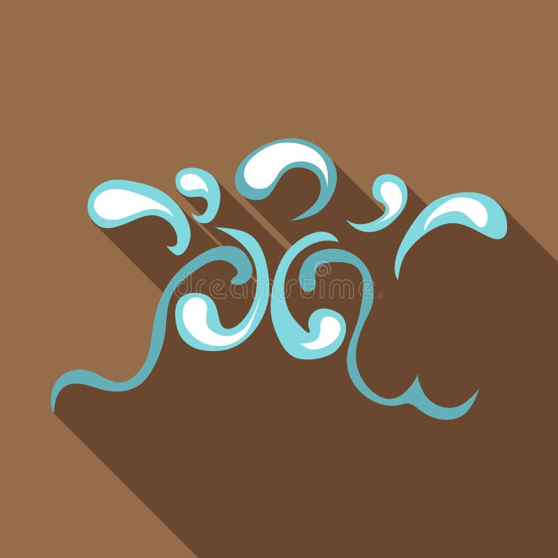 Small Wave Icon, Flat Style Stock Vector - Illustration of icon, surf ...