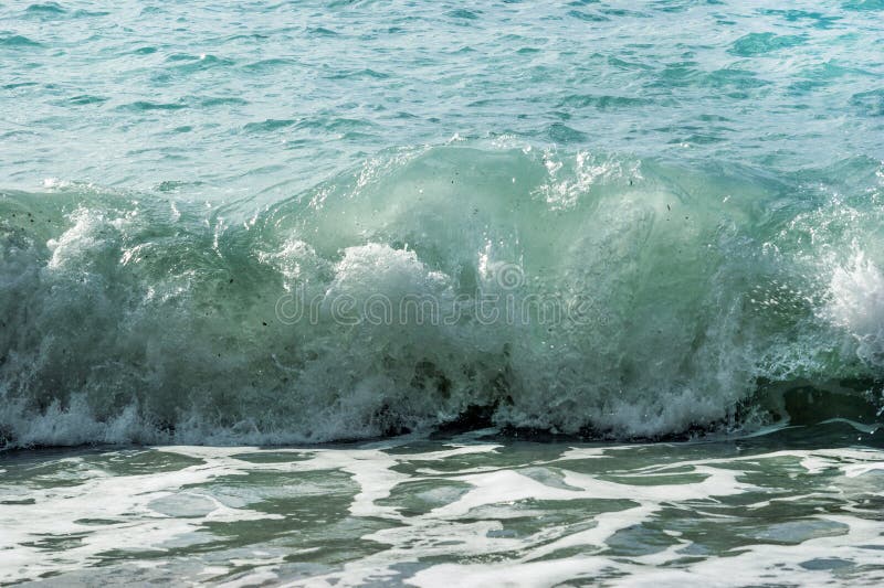 Small Blue Sea Wave. Nature Background Stock Image - Image of surf ...