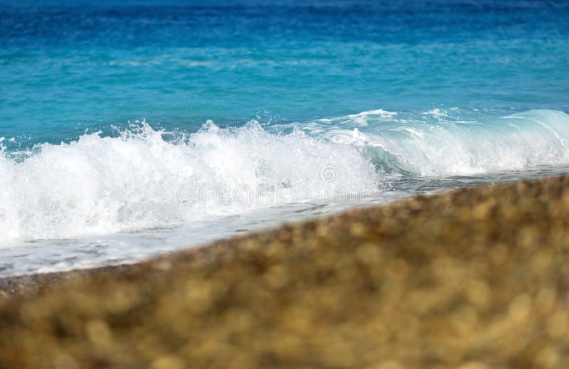 Small waves on the beach stock image. Image of empty - 33790279