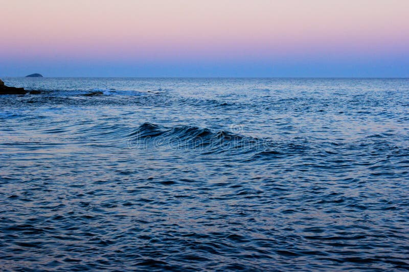 Ripples of Water, Reflection of Light on the Sea at Sunset Stock Photo ...