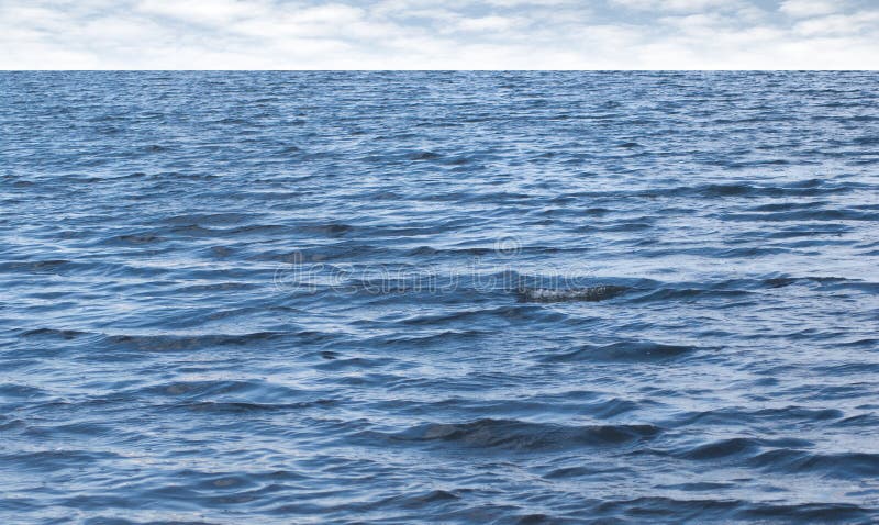 Small Waves on Pure Blue Sea Water with Cloudy Sky Stock Photo - Image ...
