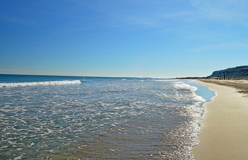 Small Waves on a Remote Beach - Paradise Long Beach Calm Clear Sea ...
