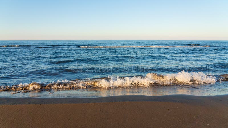 Small Waves on the Sea Beach. Vacation 2023 Stock Photo - Image of ...