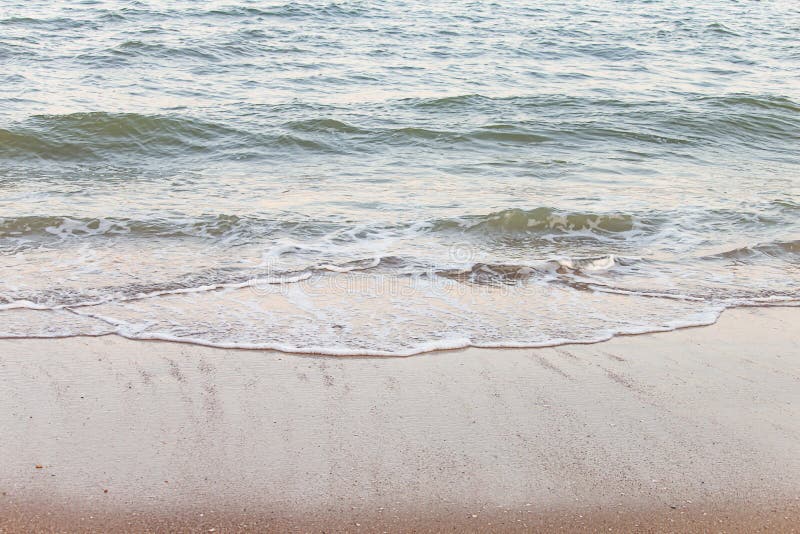 Small Waves from the Sea on a Beautiful Sandy Beach Stock Image - Image ...