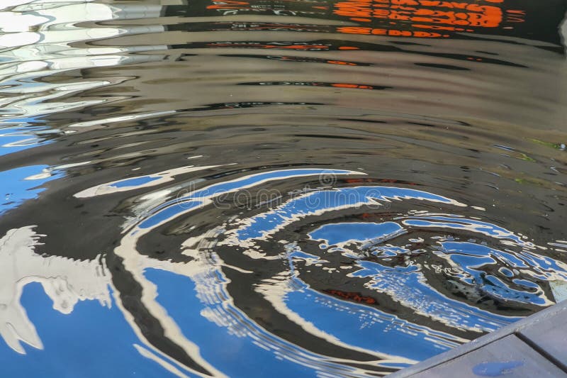 Small Waves on the Water S Surface with Reflections Stock Photo - Image ...