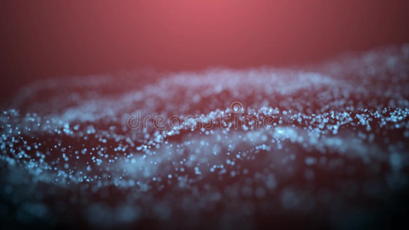 Small Waving Particles Abstract Animation Technological Background New ...