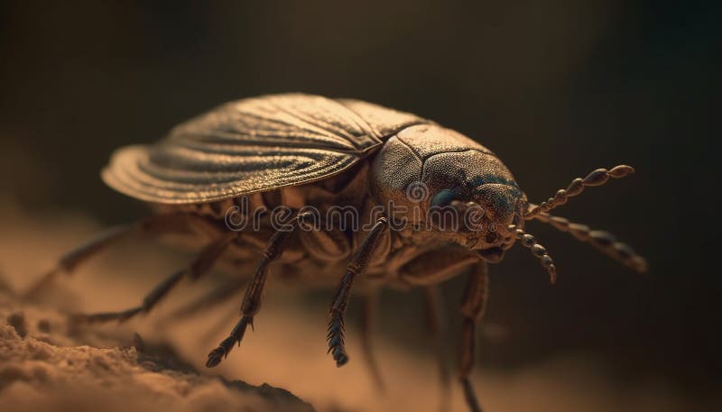 Small Weevil Crawling on Green Plant Leaf Generated by AI Stock ...