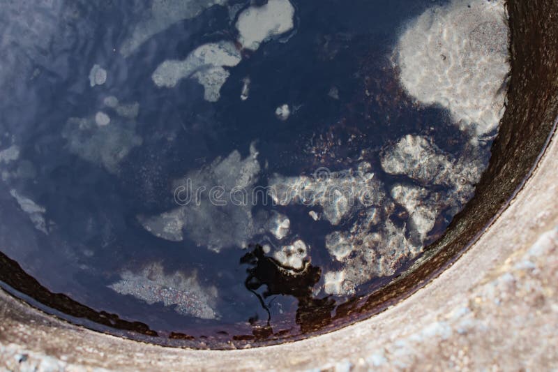 A Small Well with Spring Water Outside the City Stock Image - Image of ...